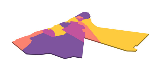 Jordan political map of administrative divisions Vector Image