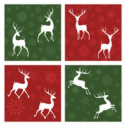 Christmas deer spruce seamless pattern Royalty Free Vector