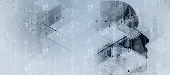 Artificial intelligence technology web background Vector Image