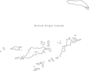 Pixel map of british virgin islands dotted Vector Image