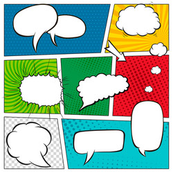 Comic book pages set Royalty Free Vector Image