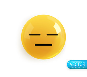 Emotion realistic 3d render icon smile emoji Vector Image