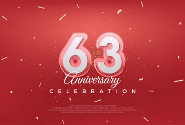 Modern number 63rd elegant anniversary Royalty Free Vector