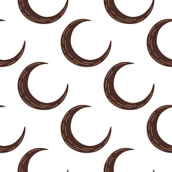 Simple moon silhouettes seamless pattern Vector Image