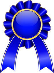 Blue and red award badges Royalty Free Vector Image