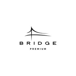 Bridge logo design template Royalty Free Vector Image