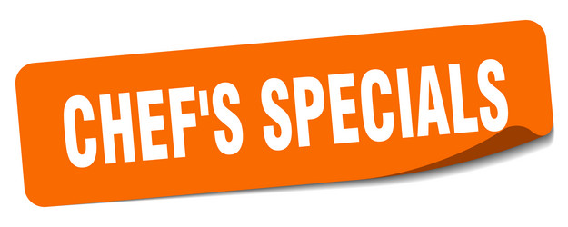 Chefs specials sticker label Royalty Free Vector Image