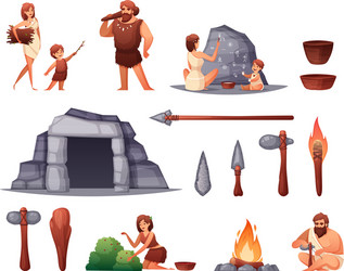 Paleolithic Tools Clip Art