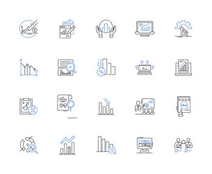 Ranking outline icons collection rank list Vector Image