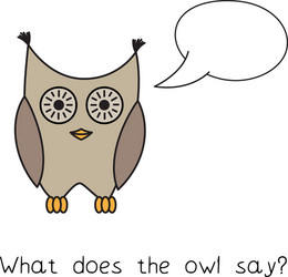 Cartoon owl learning game for kids Royalty Free Vector Image