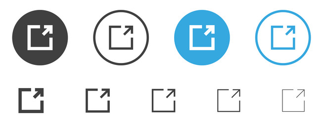 Page open new window icon external link icon Vector Image