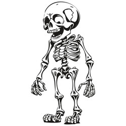 Transparent image of a skeleton entity Royalty Free Vector