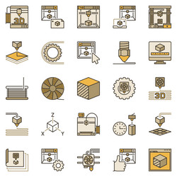 3d printing additive technology concept seamless Vector Image