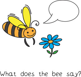 Cartoon bee counting game coloring book Royalty Free Vector