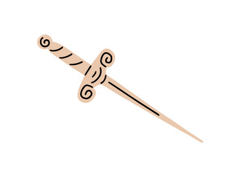 Greek sword icon cartoon war history Royalty Free Vector