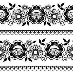 Floral lace single design cute pattern Royalty Free Vector
