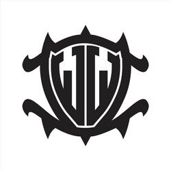 Ww logo monogram circle with piece ribbon style Vector Image