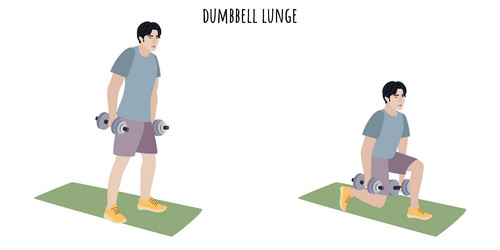 Dumbbell Lunge Vector Images (over 330)