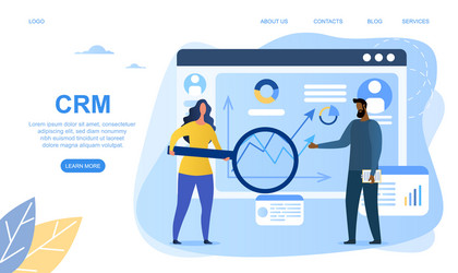 Customer relationship management isometric Vector Image