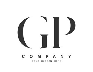 Go logo design initial letter g and o serif font Vector Image