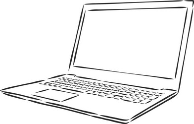 Laptop sketch Royalty Free Vector Image - VectorStock