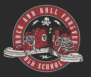 Rock pub logo neon bar sign Royalty Free Vector Image