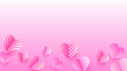Valentines day love heart banner background Vector Image