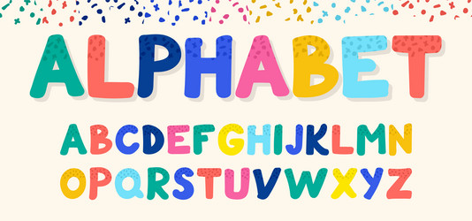 Funny font letters cartoon Royalty Free Vector Image