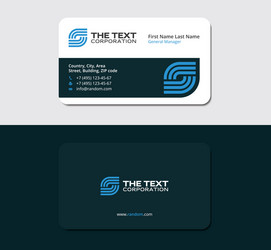 Corporate business card modern business card Vector Image