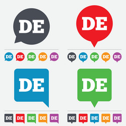 German language sign icon de deutschland Vector Image