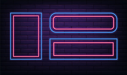 Neon Brick Wall Frame Royalty Free Vector Image
