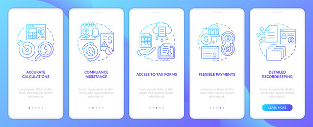 Treasury management benefits blue gradient Vector Image