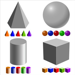 Colour geometric shapes Royalty Free Vector Image