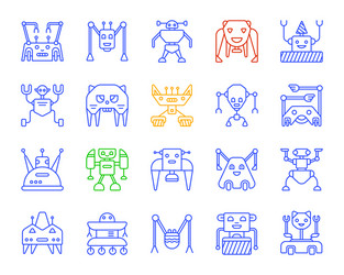 Future robot color icon Royalty Free Vector Image