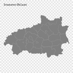 Ivanovo oblast map Royalty Free Vector Image - VectorStock