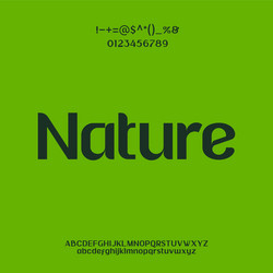Nature elegant font typeface Royalty Free Vector Image