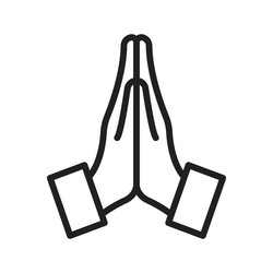 Folded hands icon image Royalty Free Vector Image
