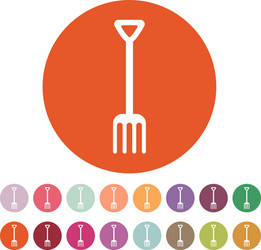 Pitchfork icon fork symbol flat Royalty Free Vector Image