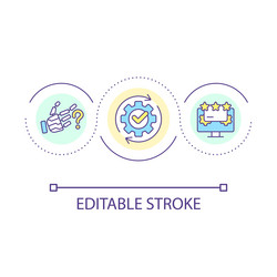 Positive customer feedback loop concept icon Vector Image