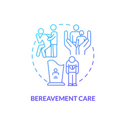 Bereavement care concept icon Royalty Free Vector Image