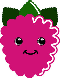 Cute raspberry emoticon Royalty Free Vector Image