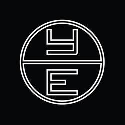 Ey logo monogram hexagon abstract shape images Vector Image