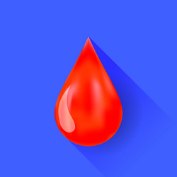 Red blood drop Royalty Free Vector Image - VectorStock
