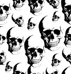 Seamless skull background Royalty Free Vector Image