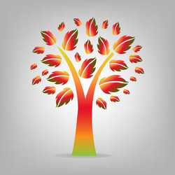 Multicolor abstract tree Royalty Free Vector Image