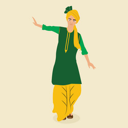 Image of phag folk dance Royalty Free Vector Image