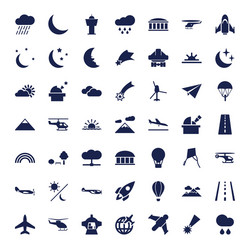 Sky icons Royalty Free Vector Image - VectorStock