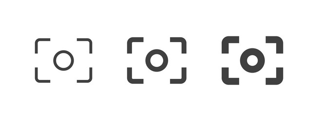 Capture icon scan qr code center focus Royalty Free Vector