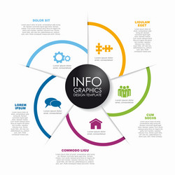 Pie chart concept with 8 parts template Royalty Free Vector