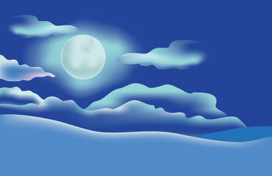 Paper cut night sky dreamy background with moon Vector Image